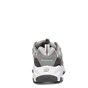 Skechers Women's D'Lites Sneaker, Gray/Light Pink, 7