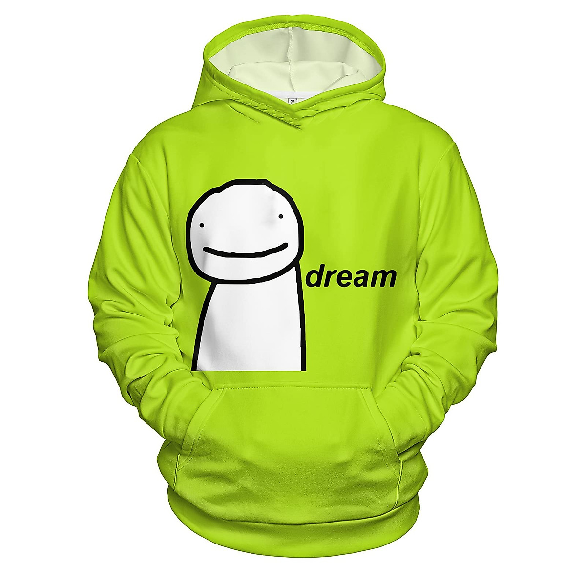 AI WEIER Dreamwastaken Hoodie Youth Long Sleeve Sweatshirt Hoodie 3D Print Pullover Hoodie (US, Alpha, Small, Regular, Greens2)