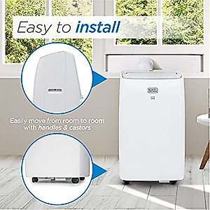 BLACK+DECKER 14,000 BTU Portable Air Conditioner with Remote Control, White