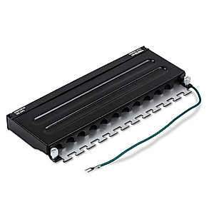TRENDnet 12-Port Cat6A Shielded Patch Panel, 10G Ready, Cat5e,Cat6,Cat6A Compatible, Metal Housing, Color-Coded Labeling for T568A and T568B Wiring,Cable Management,Wall Mountable, Black,TC-P12C6AS