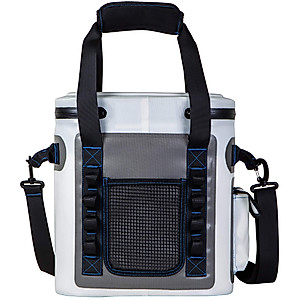 CACTUS Mojave 23 Party Kit - Insulated Soft Cooler/Non-Permeable/Long Lasting Cold Tech + Free Bonus Items: Soft Cold Pack, Neo Drink Holders, Stainless Opener w/Magnetic Front Panel (Curacao Blue)