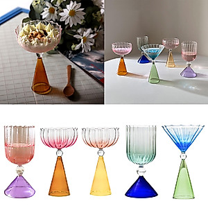 Elegant Wine Cups Colorful Cocktail Cups Kitchen Drinkware Unique Glass Cup Suitable For Gifting And Home Decorations