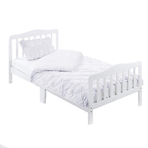 Tadpoles 2 Piece Toddler Gathered Duvet Cover Set, White