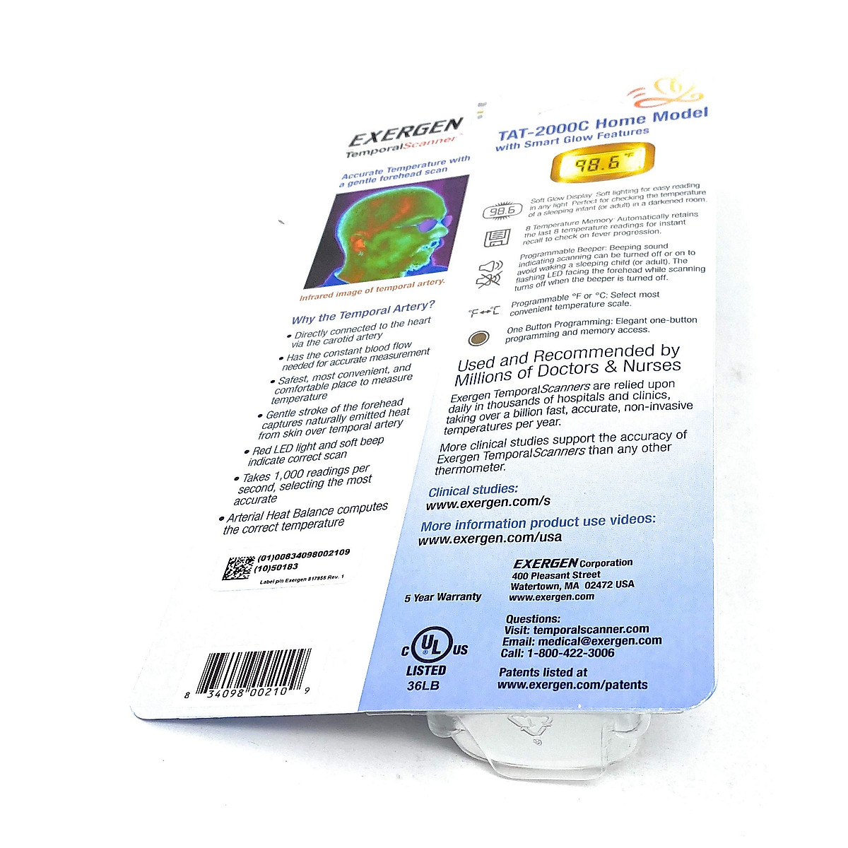 Exergen Temporal Artery Thermometer Model# TAT-2000C