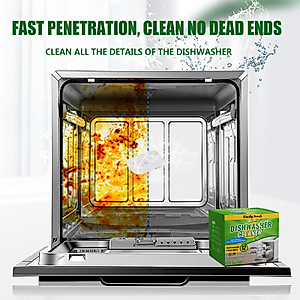 Finally Fresh Dishwasher Cleaner And Deodorizer, Dishwasher Cleaner Tablets to Remove Limescale and Mineral Buildup, Formulated to Clean Inside All Machine, 12 Count.