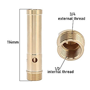Brass Bubbling Fountain Nozzle, G1/2 Female Thread G3/4 Male Thread Spray Head Pond Sprinkler for Garden Pond Amusement Parks Library