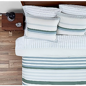 Nautica - Twin Comforter Set, Cotton Reversible Bedding with Matching Sham, Home Decor for All Seasons, Dorm Room Essentials (Lansier Grey, Twin/Twin XL)