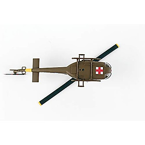 Daron Worldwide Trading Postage Stamp UH-1 Huey MEDEVAC US Army Vehicle (1/87 Scale)