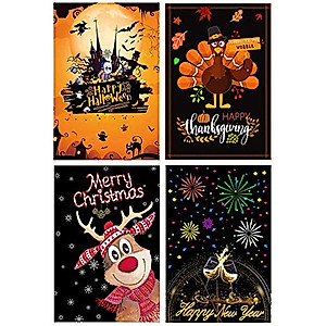 Seasonal Garden Flags Set of 12 Double Sided Burlap 12.5 x 18 Inch Valentine House Flag Garden Flags for OutsideNew Year Garden Flag Valentine Garden Flag st Patrick Flag for Outdoor Decorations Flags