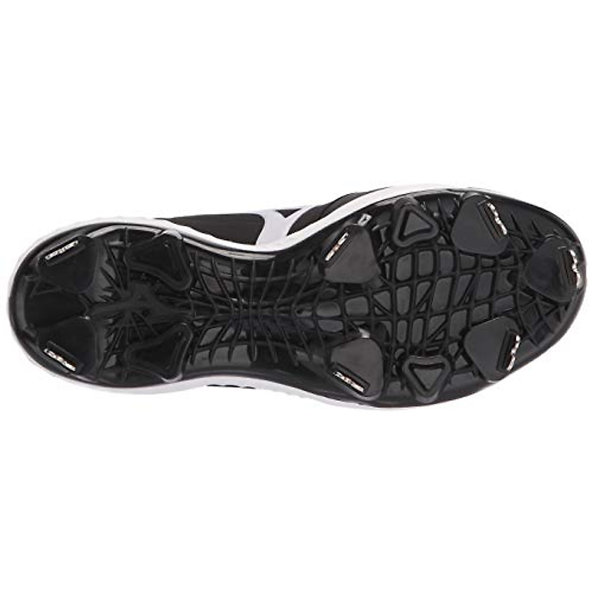 Mizuno Sweep 5 Low Women's Metal Softball Cleat, Black/White, US 9