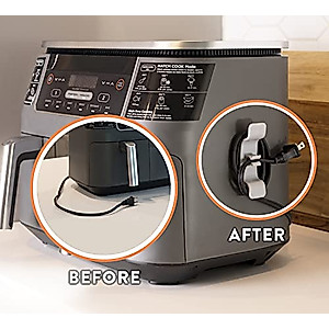 Cord Organizer Wrapper for Electrical Appliances, 10 Pack - Stick on Holder and Power Cable Keeper for a Tidy Kitchen and Home Use - Wrap Winder with Adhesive Backing for Better Appliance Storage