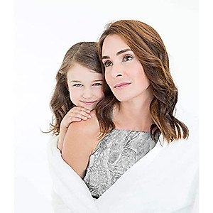 Little Giraffe Chenille Throw Blanket - At Home Soft Throw Blanket for Couch - Luxe Faux Fur Throw Blanket with Satin Trim - 45 x 59" - Flax