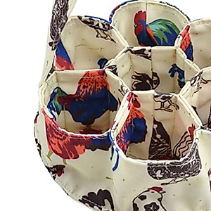 Gralara Mini Egg Collecting Basket, Egg Holder with Handle, Egg Storage Organizer for Hen Kitchen Duck Garden Eggs