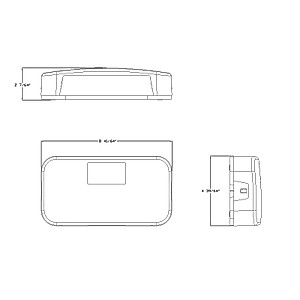 Lumitronics Red Surface Mount Light - Stop/Turn/Tail/Backup for RV, Trailer, Camper, 5th Wheel and Motorhomes (White)