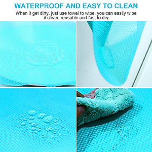 PSISO 8 PCS Refrigerator Mats, EVA Refrigerator Liners for Shelves Washable Can Be Cut Fridge Shelf Liner Waterproof Fridge Pads Mat Drawer Table Placemats, Pink/2 Green/3 Blue/3