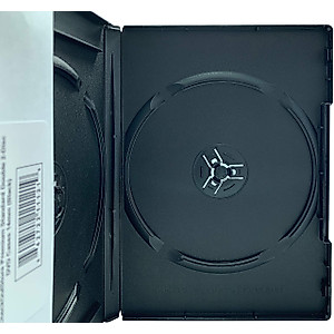 CheckOutStore (10) Premium Standard Double 2-Disc DVD Cases 14mm (Black)