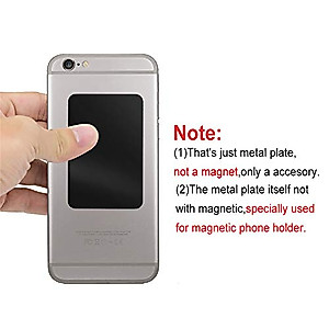 Mount Metal Plate（12Pack） for Magnetic Car Mount Phone Holder with Full Adhesive for Phone Magnet, Magnetic Mount, Car Mount Magnet-12X Rectangular (Black)