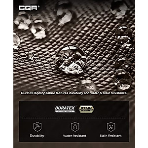 CQR Men's Tactical Pants, Water Resistant Ripstop Cargo Pants, Lightweight EDC Work Hiking Pants, Outdoor Apparel, Duratex Mag Pocket Dark Brown, 34W x 32L