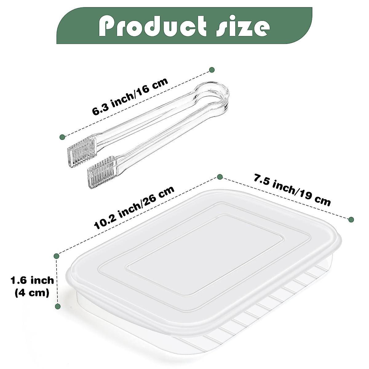 6 Pack Bacon Keeper, Deli Meat Saver for Refrigerator, Container with Airtight Lid, Cold Cuts Cheese Bacon Storage Container for Refrigerator, Lunch Meat Container, 3pcs Serving Tongs