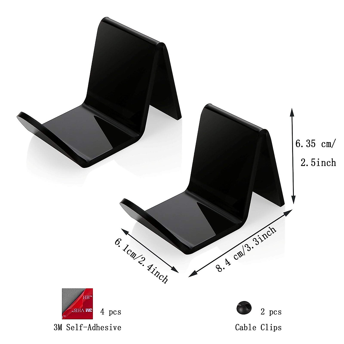 OUGIC Controller Wall Mount, 2 Pack, Top-Grade Material, Compatible with Xbox, PlayStation, Nintendo Switch, PC, Gaming Console