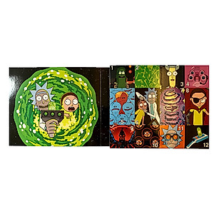 Hyp Rick and Morty Men's Men's 12 Days of Socks in Advent Gift Box