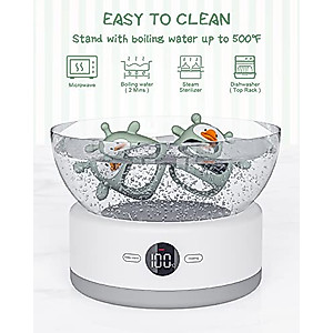 Baby Teething Toys, for Infants 3+ Months, Never Drop Silicone Baby Mitten Teether for Soothing Pain Relief, Baby Chew Toys for Sucking Needs, BPA Free (Green)