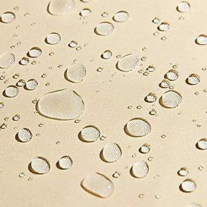 ColourTree 12' x 12' x 12' Beige Triangle Waterproof Sun Shade Sail Canopy Awning Shelter Fabric Screen, 95% UV Blockage UV & Water Resistant, for Outdoor Patio Garden Carport (We Make Custom Size)