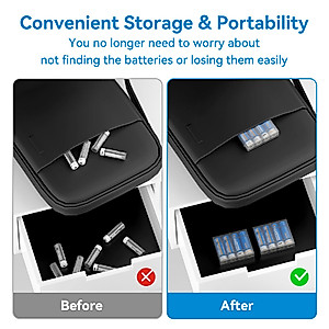 Henreepow 1.5V AA Lithium Rechargeable Batteries, High Capacity 2600mWh(1700mAh) Double A Lithium ion Rechargeable Battery, 1200 Cycles with 4 in 1 USB Charging Cable (4 Pack with Storage Box)
