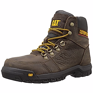 Cat Footwear Men's Outline Steel Toe Work Boot, Seal Brown, 9.5