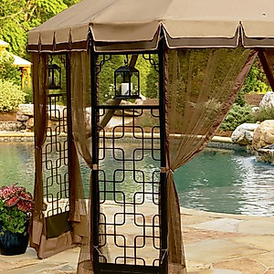Garden Winds 10 x 12 Trellis Gazebo Replacement Canopy Top Cover- RipLock 350