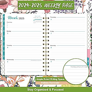 2024-2025 Academic Planner – Weekly ＆ Monthly Planner from Jul. 2024 – Jun. 2025, 6.4" x 8.5" with Tabs, Flexible Hardcover, Thick Paper, Strong Twin-Wire Binding, Back Pocket, Inspirational Quotes