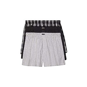 Calvin Klein Men's Cotton Classics 3-Pack Boxer, Black/Morgan Plaid, Black/Montague Stripe, Black, XX-Large