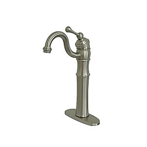 Kingston Brass KB3428BL Victorian Vessel Sink Faucet, Brushed Nickel