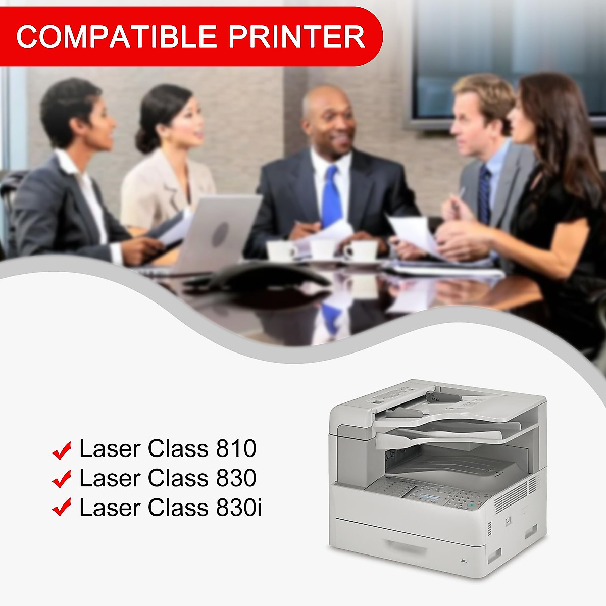 4-Pack FX11 1153B001AA Black Toner Cartridge High Yield Compatible CRGFX11 FX11 Replacement for Canon Laser Class 810, 830, 830i Printer