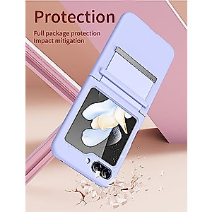 YJZSKRXFAK Case for Samsung Galaxy Z Flip5 5G 2023, Slim Fit Protective Cover with Stretchable Soft Hinge Protection Case for Galaxy Z Flip 5-Light Green