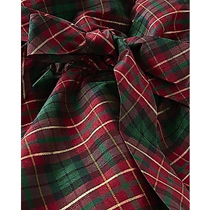 Gymboree,Short Sleeve Plaid Fall Dressy Dress,Red Christmas,Medium