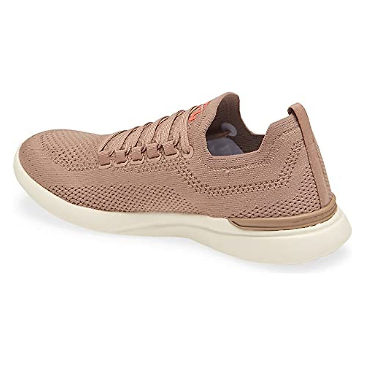 APL: Athletic Propulsion Labs Women's Techloom Breeze Sneaker, Almond/Pristine/Impulse Red, 8