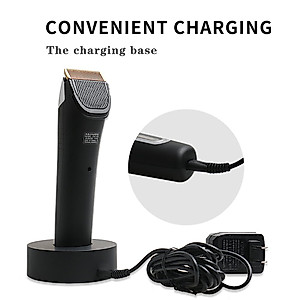 Man’s Intelligence Cordless Hair Clippers Hair Cutting Machine with LCD Display(Black)