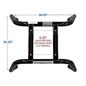 Wise 8WD1234 Portable Seat Stand for Boat Seats, Black Powder Coat Finish