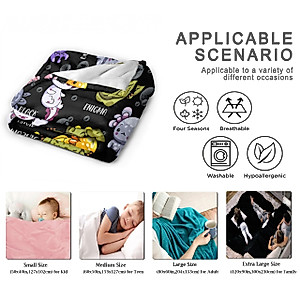 Axolotl Blanket - Cute Axolotl Plush Gifts for Girls Boys Kids Axolotl Lovers - Cartoon Axolotls of The World Fleece Soft Cozy Throw Sheet 50" X 40" Lovely Decor for Couch Sofa Birthday Decorations