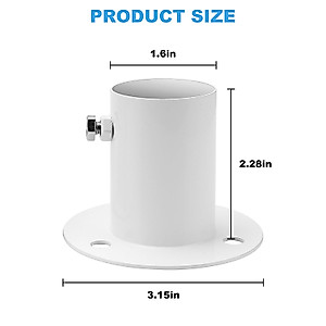 Pool ladder brackets Stainless Steel Deck Flanges, for above Ground Pool Ladder 1.5" also for Handrails Closet Rod Flange (2 pcs)