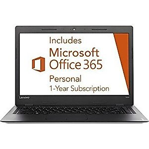 2016 Newest Lenovo Ideapad 14-inch Laptop, Intel Dual-Core Celeron N3050 Processor, 2GB DDR3L Memory, 64GB SSD, 1366 X 768 HD, HDMI, 802.11AC, Webcam, Free 1 year office 365, Windows 10 - Silver