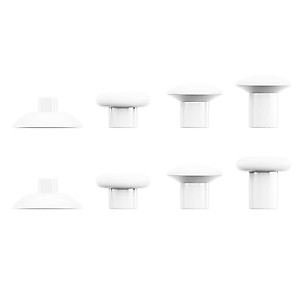 eXtremeRate ThumbsGear Interchangeable Thumbstick for Xbox Controller - Improve Comfort - White 3 Height Domed & Concave Grips Ergonomic Adjustable Joystick for Xbox Seires X/S, for Xbox One S/X/Elite