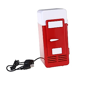 BESPORTBLE mininfridge Single Door Mini Fridge Beverage cooler mini USB refrigerator USB powered fridge small Refrigerator Portable Cooler Warmer Bar Fridge travel dual purpose heater white