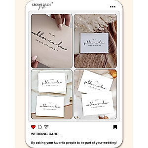 Set of 2 Parents In Law Wedding Day Card, Parents In Law Of The Bride/Groom Gifts, To My Father In Law On Our Wedding Day, To My Mother In Law On Our Wedding Day. （Father/Mother-in-Law B）