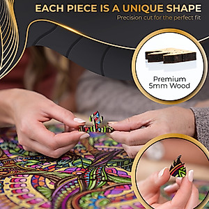 ZenChalet - Tree of Life Jigsaw Puzzles for Adults 200 Piece - Wooden Jigsaw Puzzle for Aduls, Perfect as Tree of Life Puzzle Gifts, Uniquely Shaped Pieces - Mind Puzzle for Adults