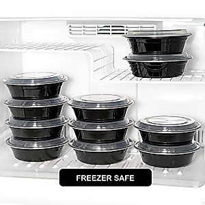 Freshware Meal Prep Bowl Containers [30 Pack] Plastic Bowls with Lids for Soup and Salad, Food Storage Bento Box, BPA Free, Stackable, Lunch Boxes, Microwave/Dishwasher/Freezer Safe (28 oz)