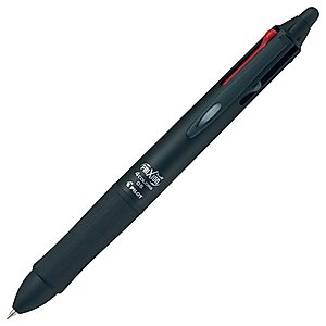 Pilot 4 Color Ballpoint Pen, Frixion Ball 4, LKFB-3SEF-B, 0.5mm, Black