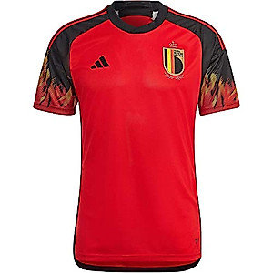 adidas Beligium Home Men's Soccer Jersey World Cup 2022 (M) Red/Black
