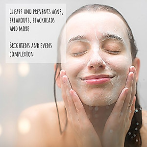 Body Merry Glycolic Acid Exfoliating Facial Cleanser – Anti-Aging Face Wash with Jojoba Beads – Cruelty Free Skin Brightening Pore Scrub for Men and Women, 6 fl oz